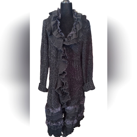 Pretty Angel | Sweaters | Pretty Angel Goth Boho Sweater Coat Sz Ml ...